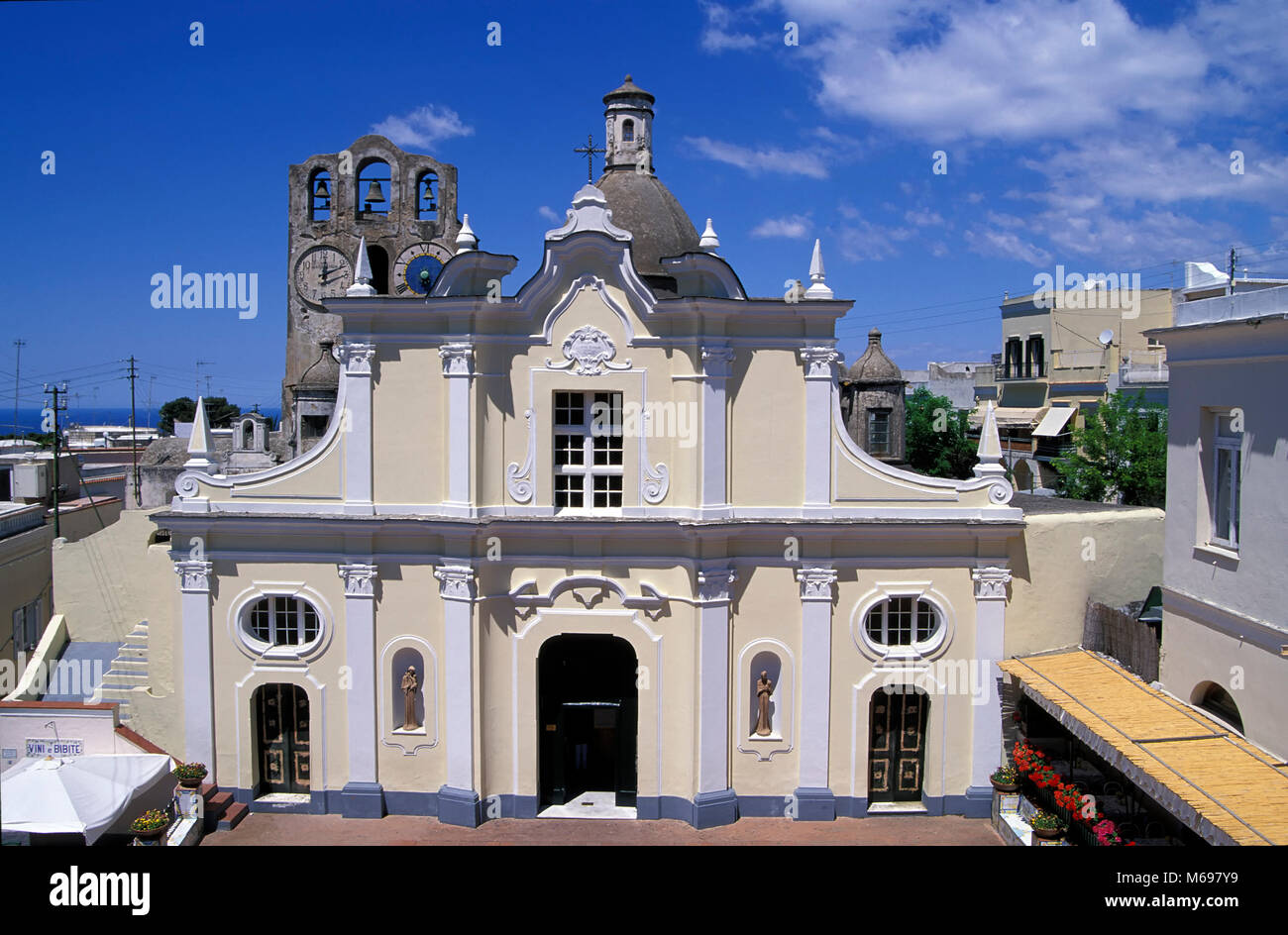 Anacapri, church Santa Sofia, Capri island, Italy, Europe Stock Photo ...