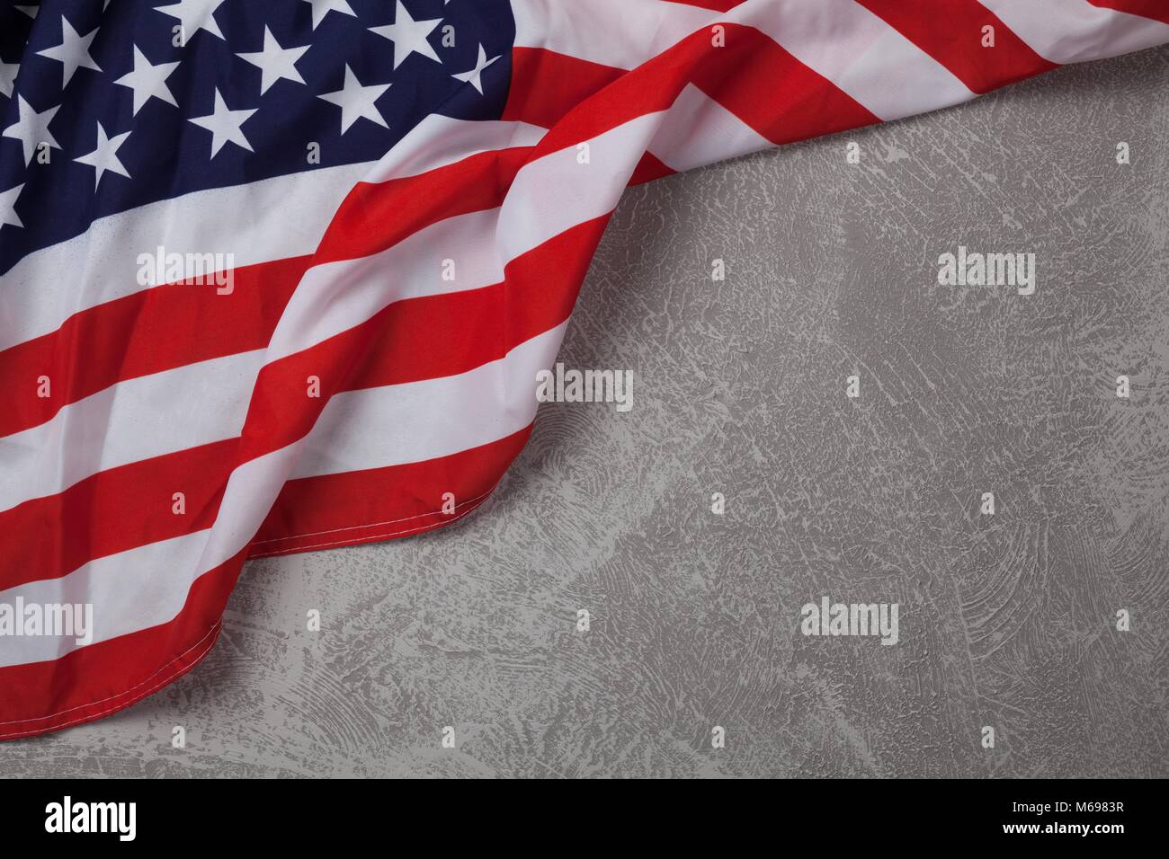 USA flag on grey background Stock Photo - Alamy