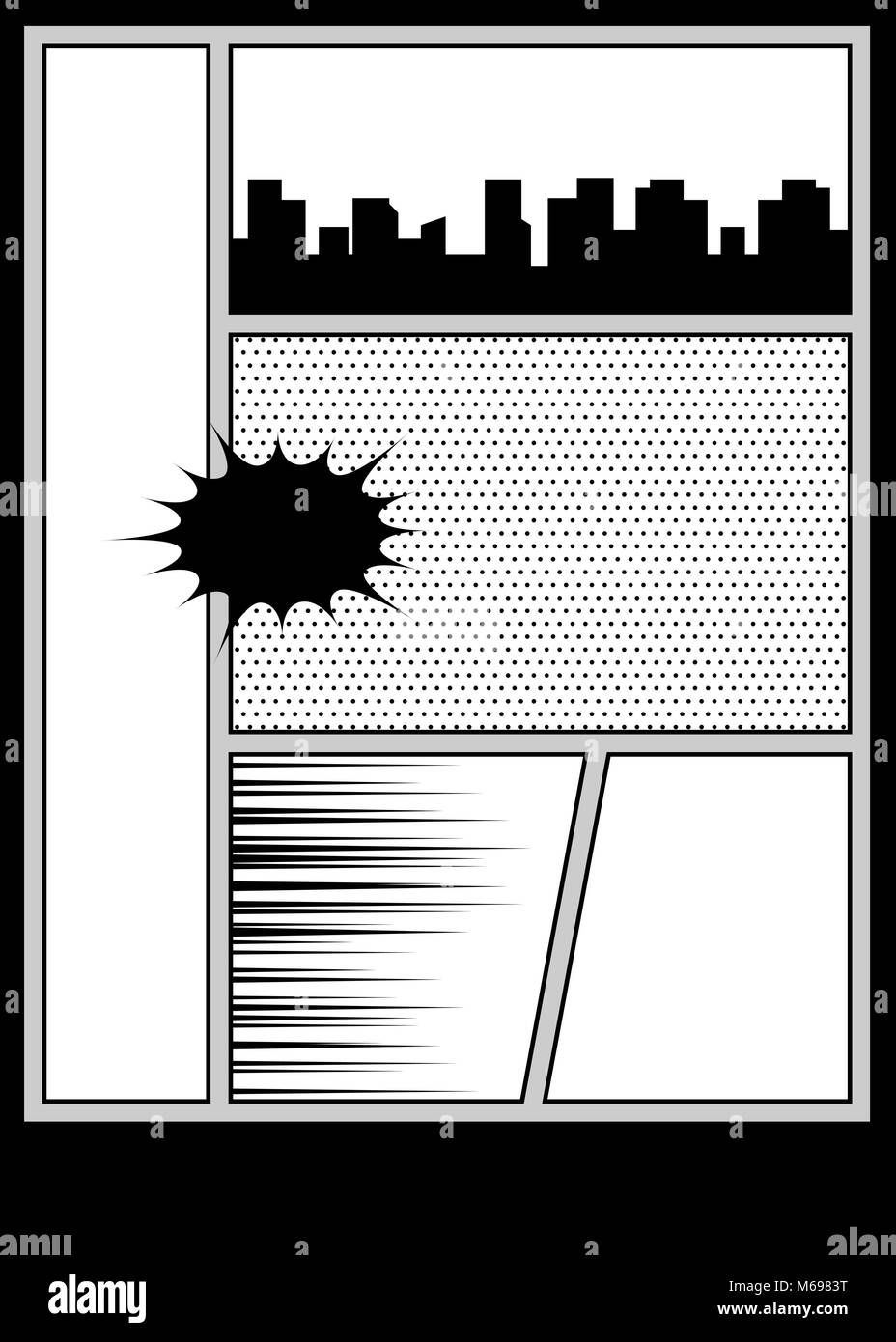 Star empty white comic book hi-res stock photography and images - Alamy