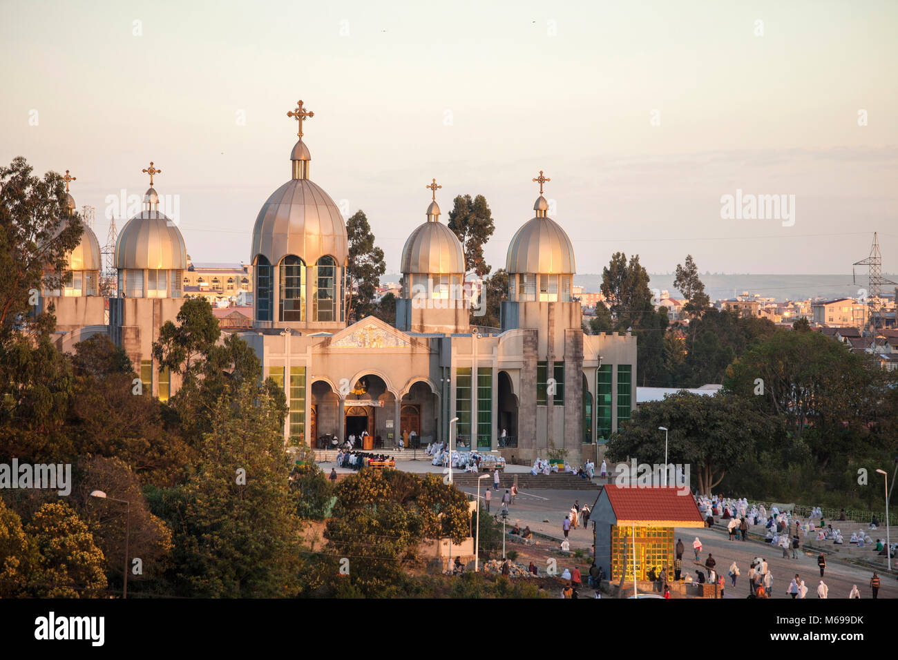 ADDIS ABABA, ETHIOPIA-OCTOBER 31, 2014: Unidentified worshippers ...