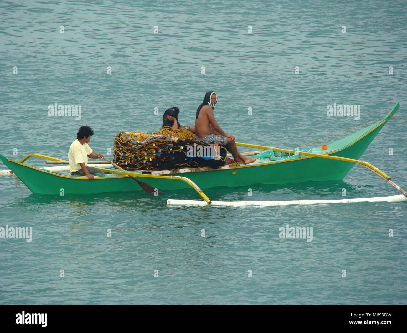Bangkas, a traditional type of outrigger boats used by Filipino ...