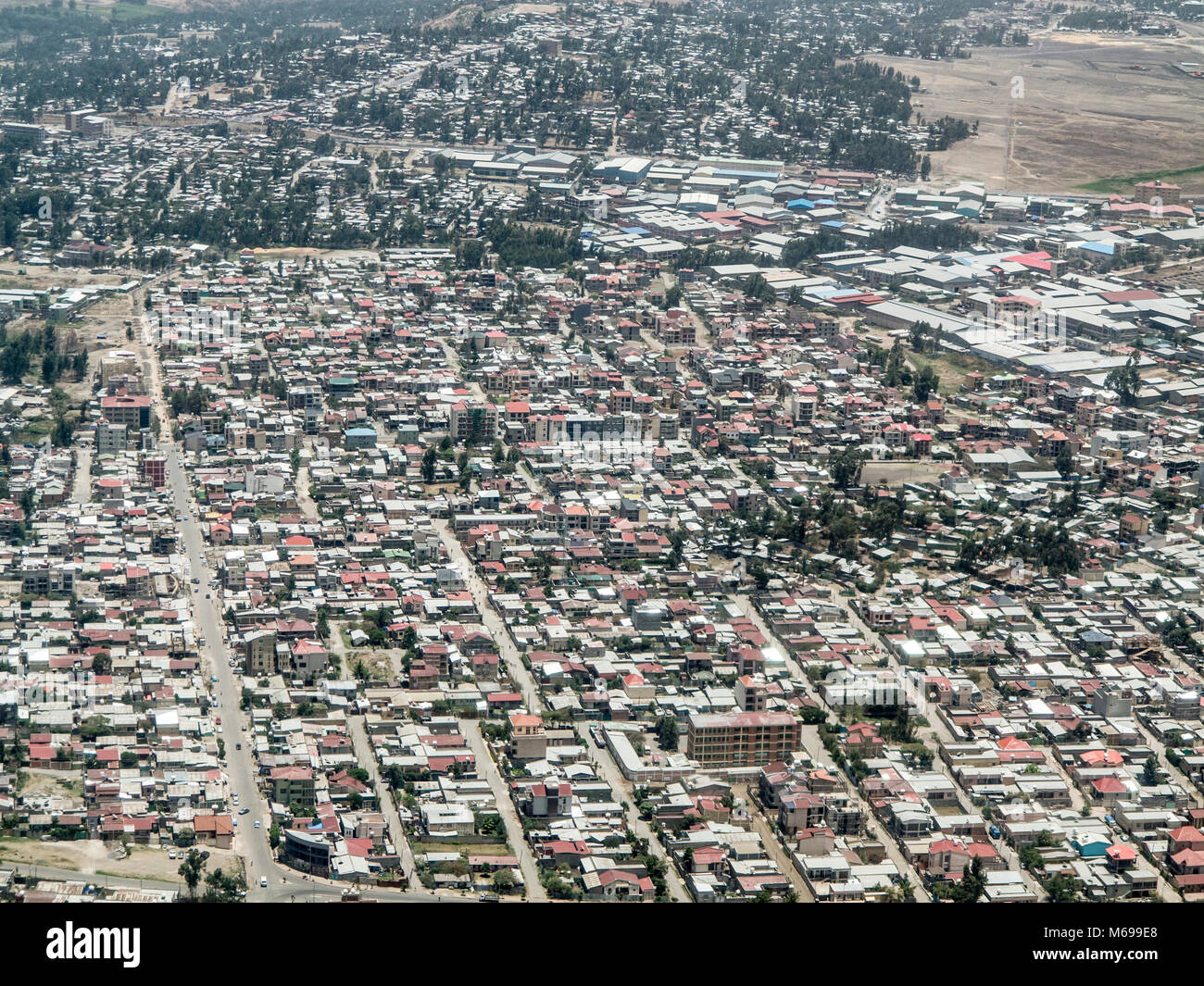 Aerial view of Addis Ababa, Ethiopia from plane Stock Photo - Alamy