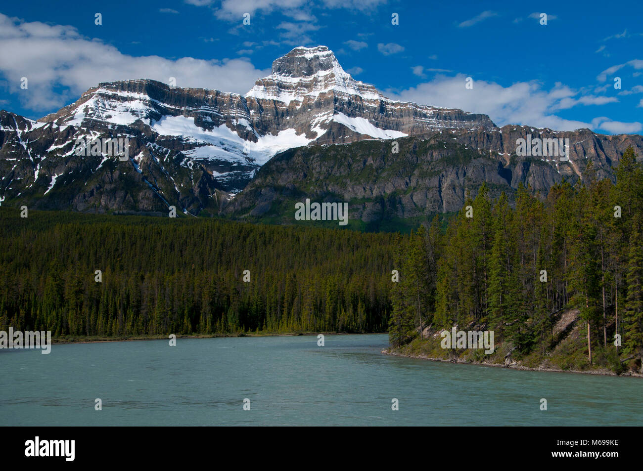 Athabasca River to Mount Christie, Jasper National Park, Alberta ...