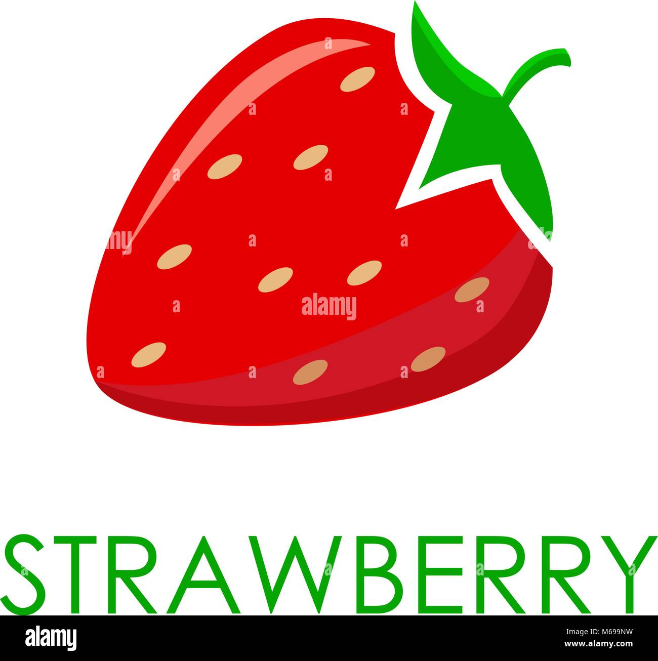 Bio strawberries Stock Vector Images - Alamy
