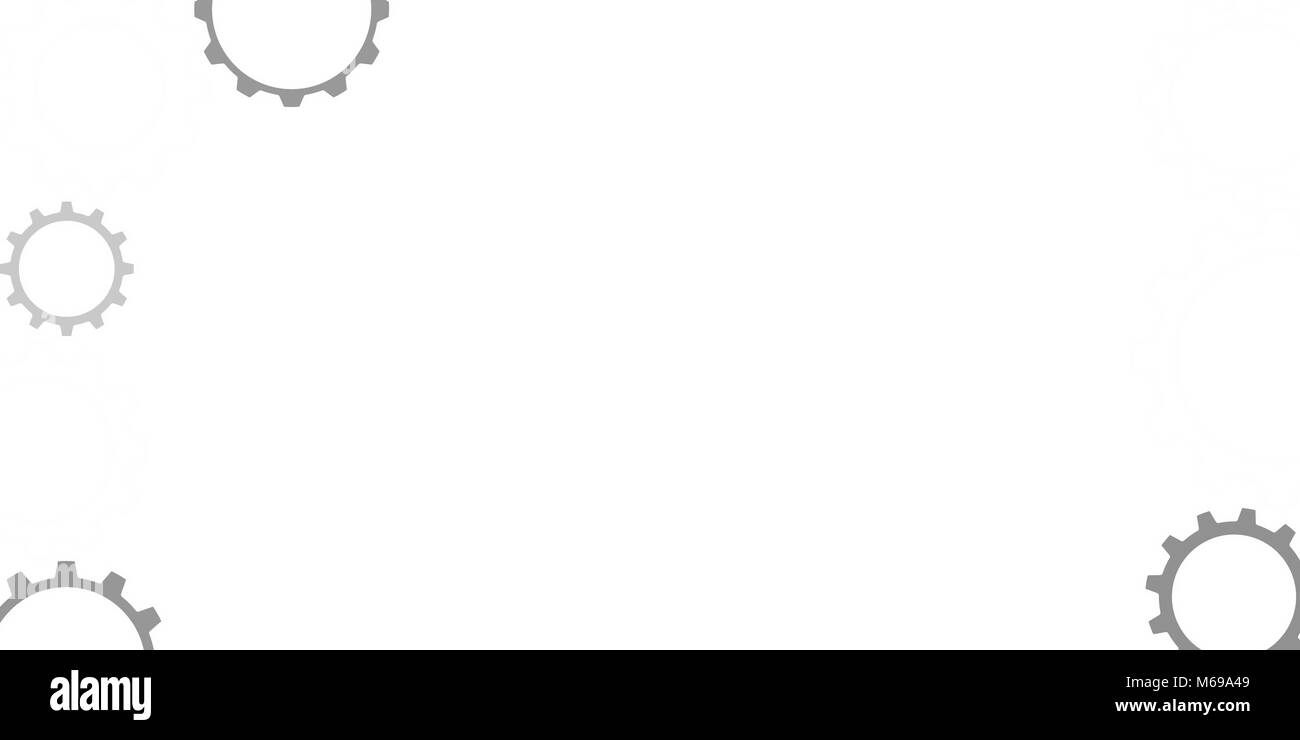 simple cogs and gearwheels illustration backdrop - copy space Stock ...