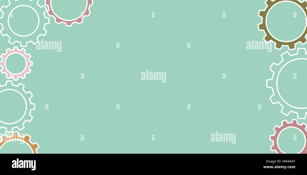 simple cogs and gearwheels illustration backdrop - copy space Stock ...