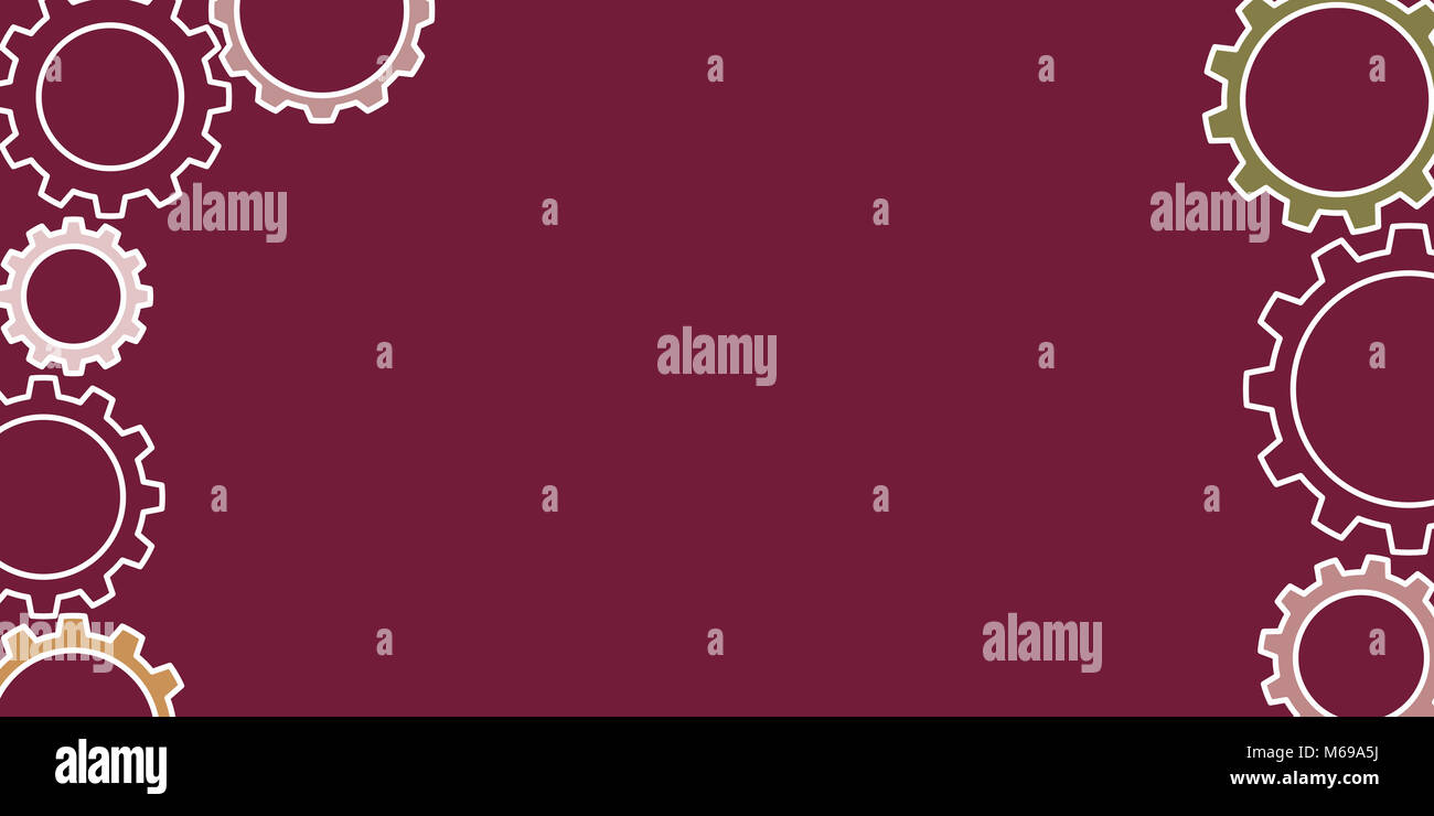 simple cogs and gearwheels illustration backdrop - copy space Stock ...