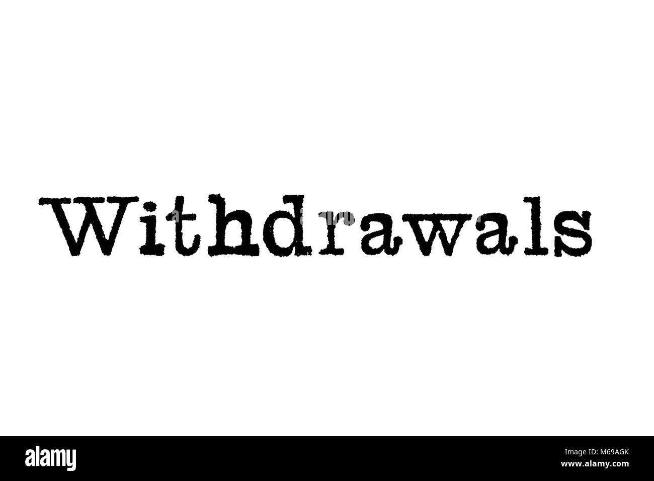 Withdrawals drugs hi-res stock photography and images - Alamy