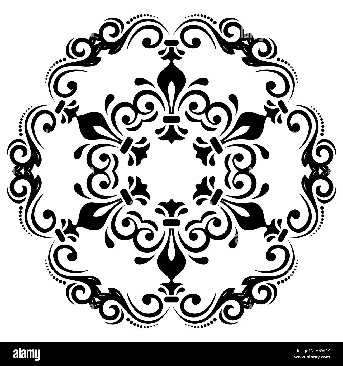 Mandala flower star in Cut Out Stock Images & Pictures - Alamy