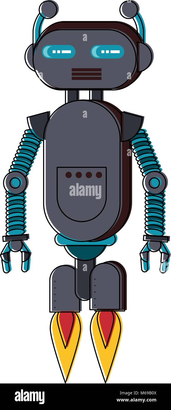 Funny robot cartoon Stock Vector Image & Art - Alamy