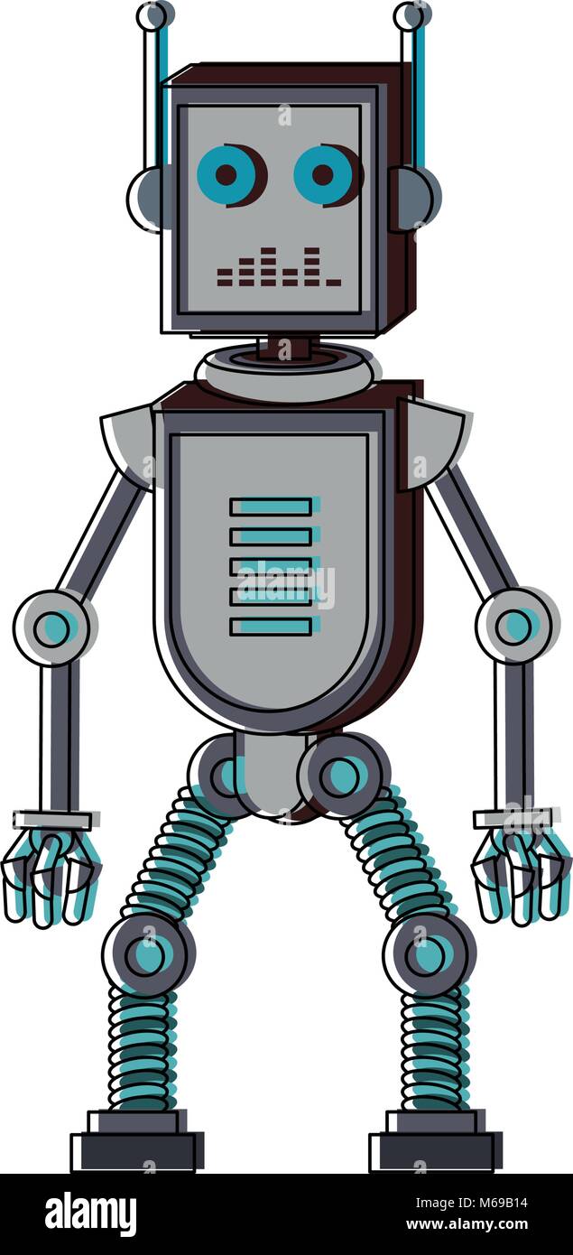Funny robot cartoon Stock Vector Image & Art - Alamy