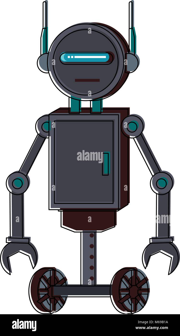Funny robot cartoon Stock Vector Image & Art - Alamy