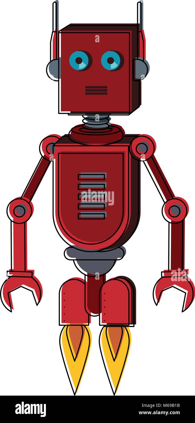 Funny robot cartoon Stock Vector Image & Art - Alamy