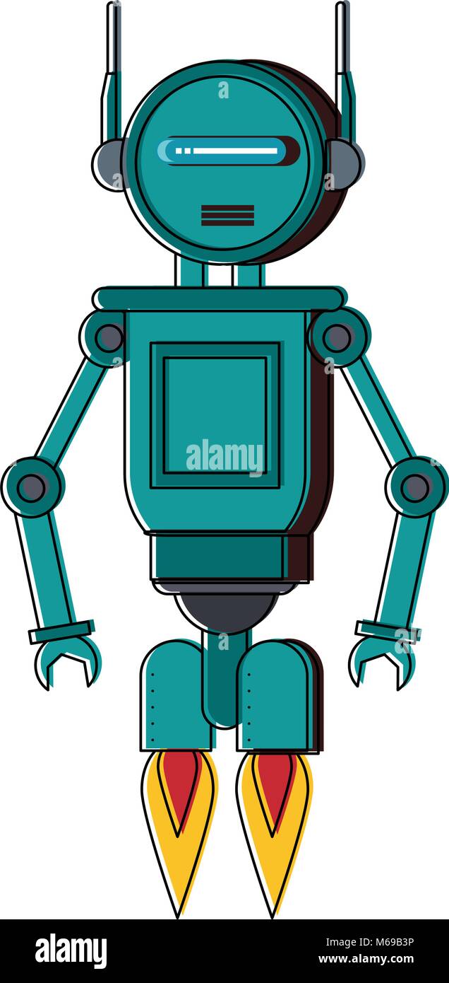 Funny robot cartoon Stock Vector Image & Art - Alamy