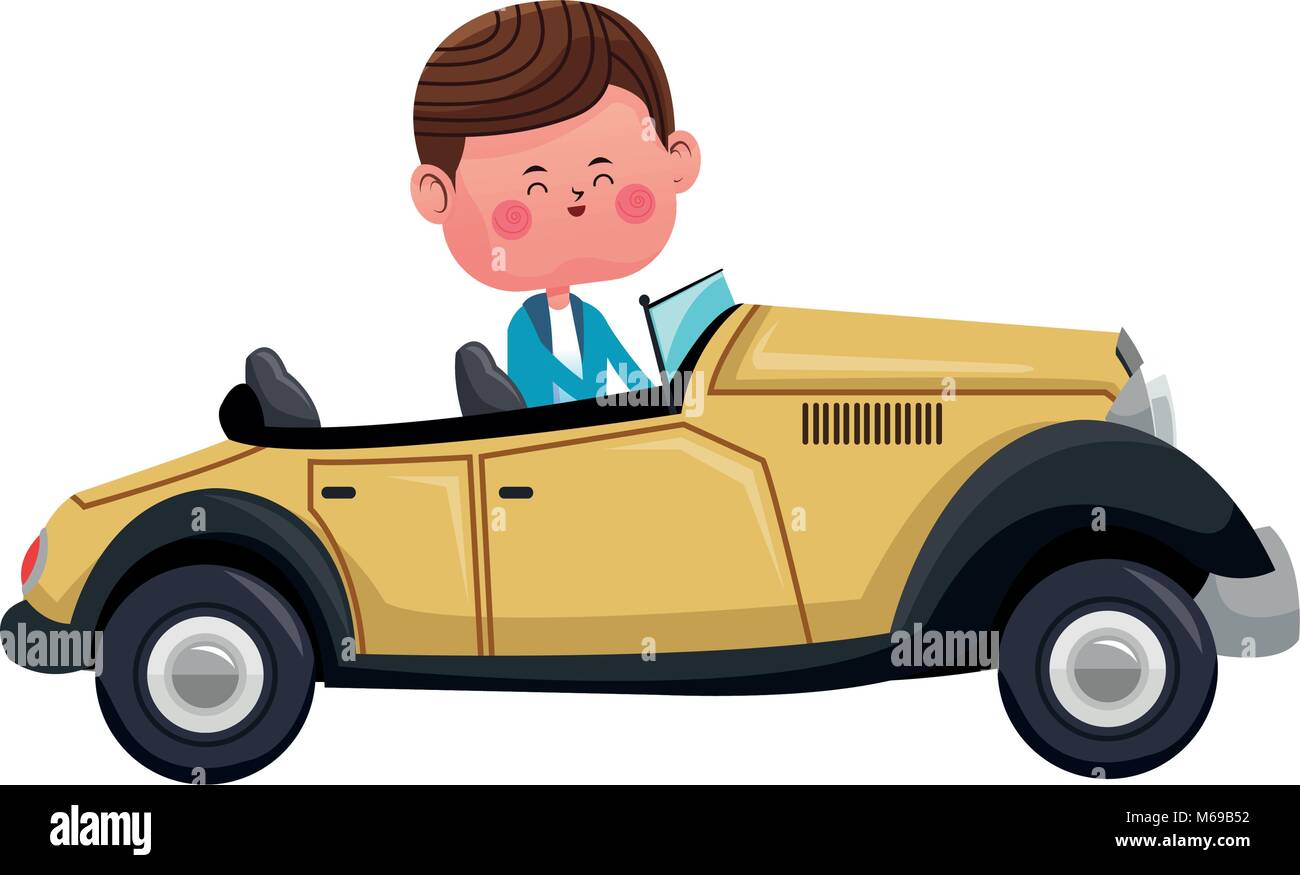 Cartoon Boy Driving Car High Resolution Stock Photography and Images ...