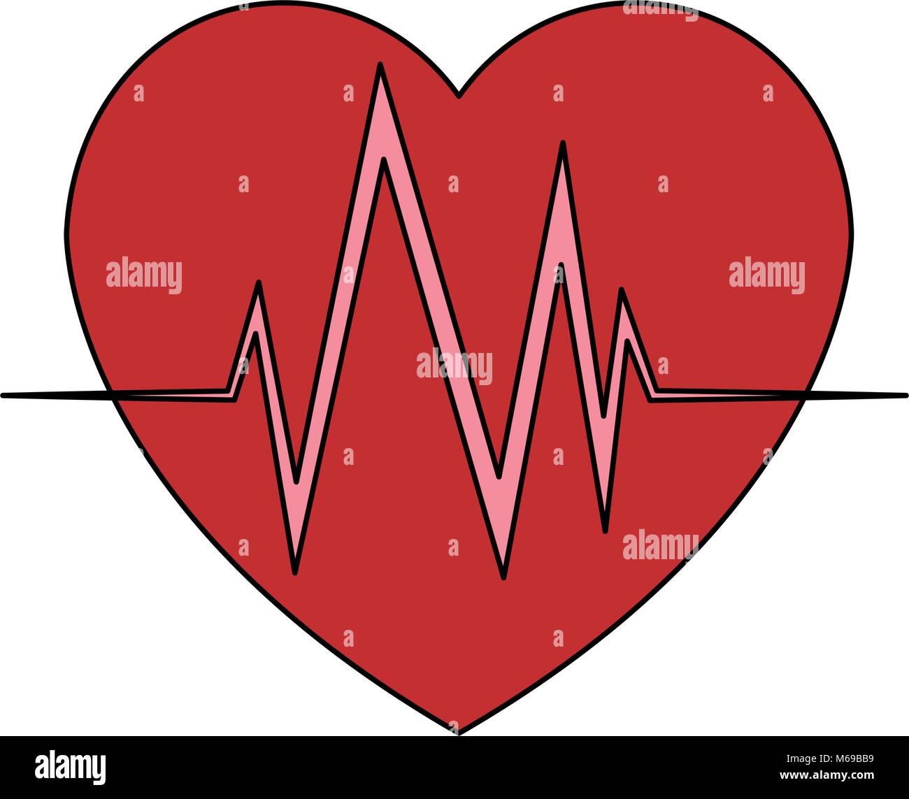 Heartbeat medical symbol Stock Vector Image & Art - Alamy
