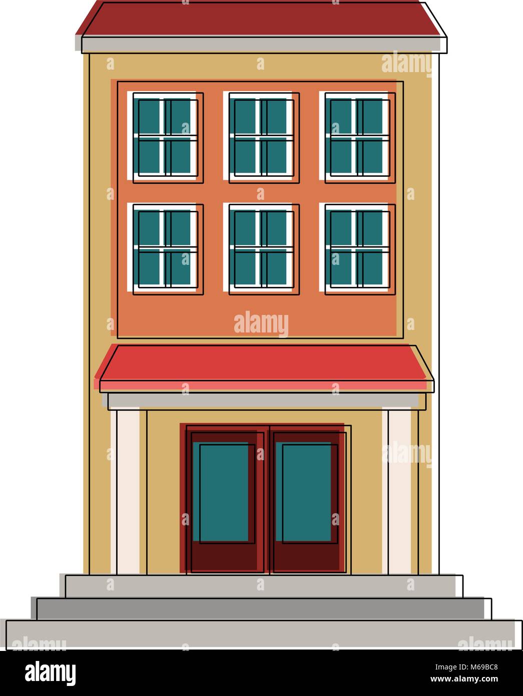 Cartoon Building House High Resolution Stock Photography and Images - Alamy