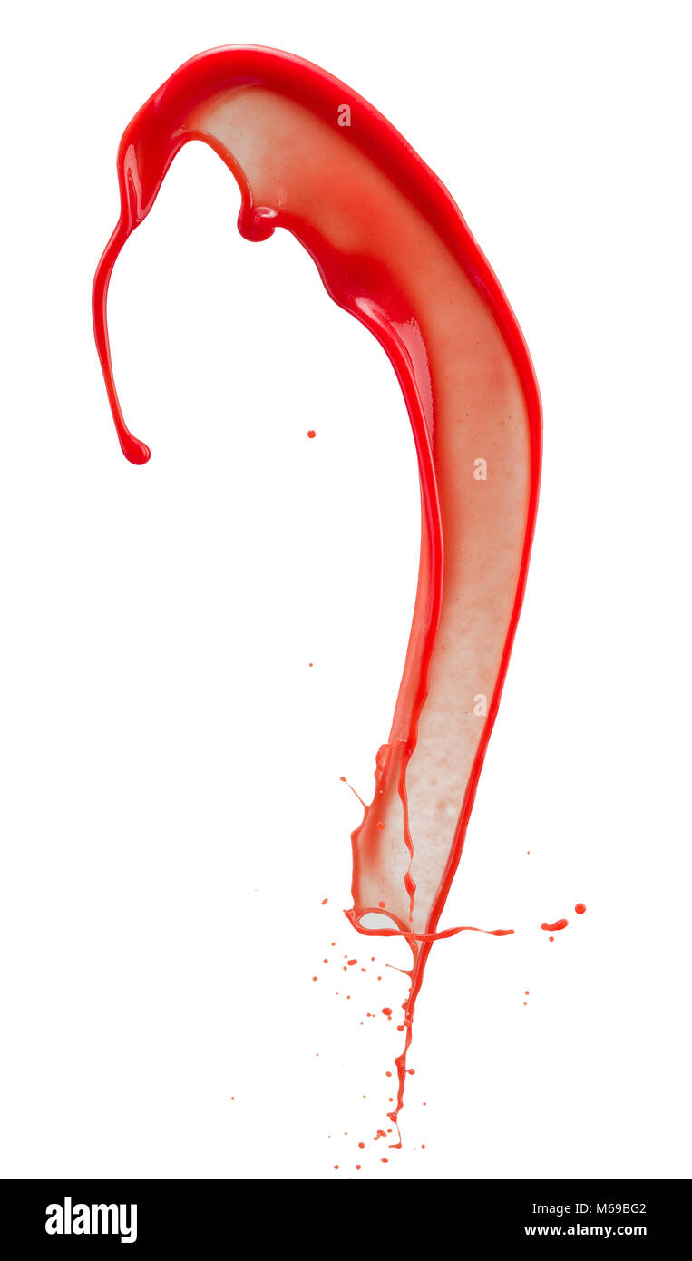 red juice splash isolated on white background Stock Photo - Alamy