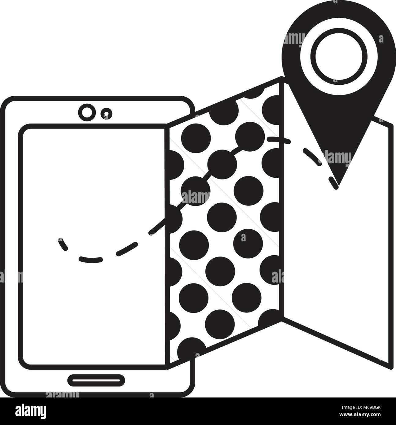 filling texture smartphone technology with geographyc map and location ...