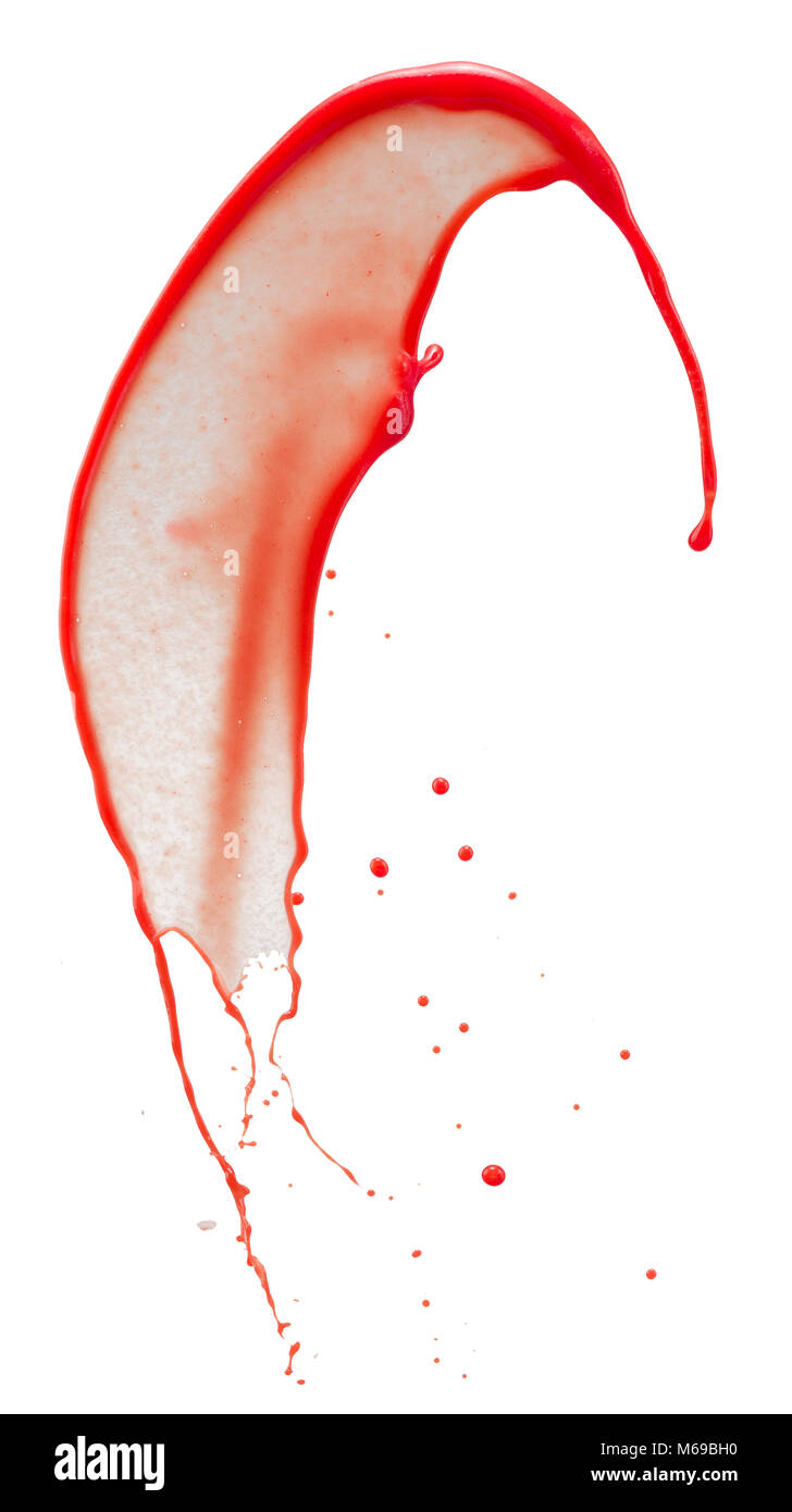 red juice splash isolated on white background Stock Photo - Alamy
