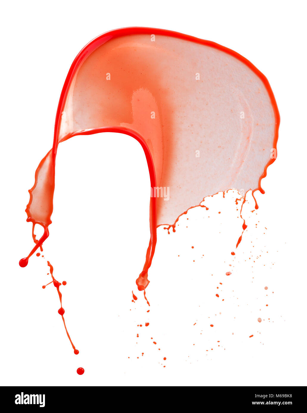 red juice splash isolated on white background Stock Photo - Alamy