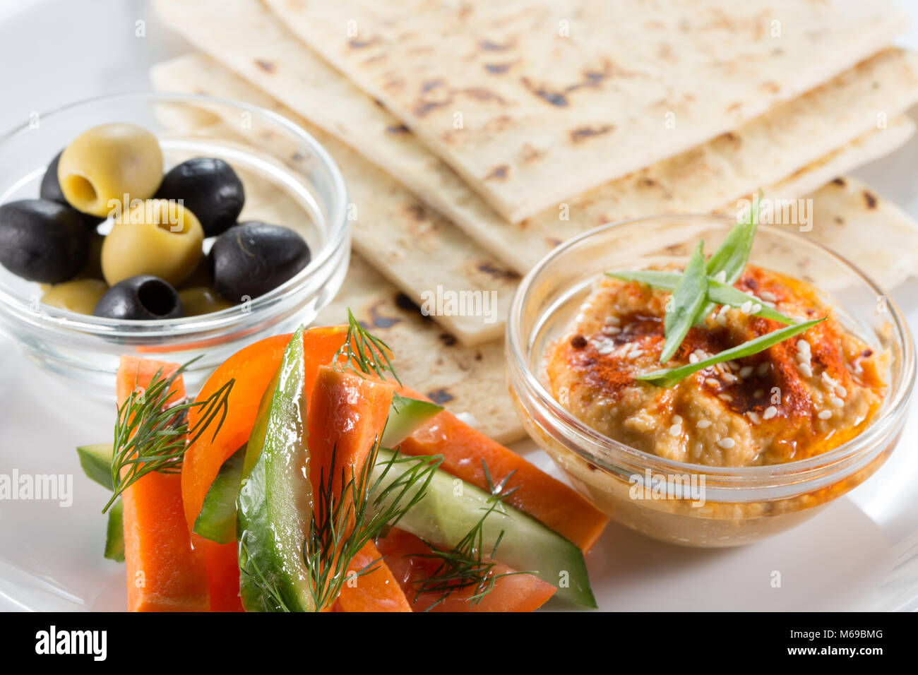 snack with lavash and olives Stock Photo - Alamy