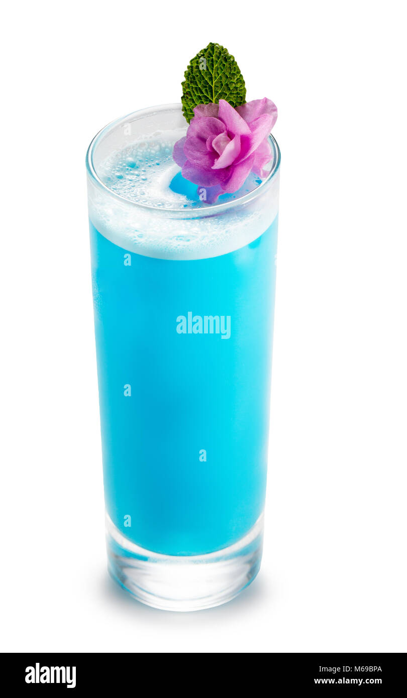 blue alcoholic cocktail Stock Photo - Alamy