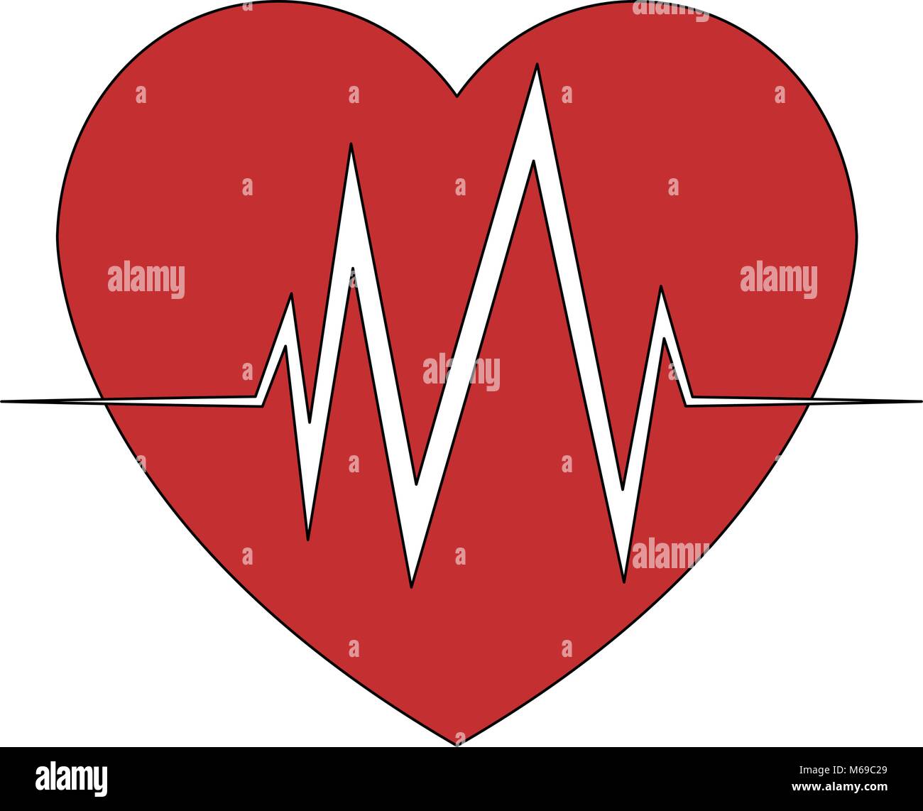 Heartbeat medical symbol Stock Vector Image & Art - Alamy