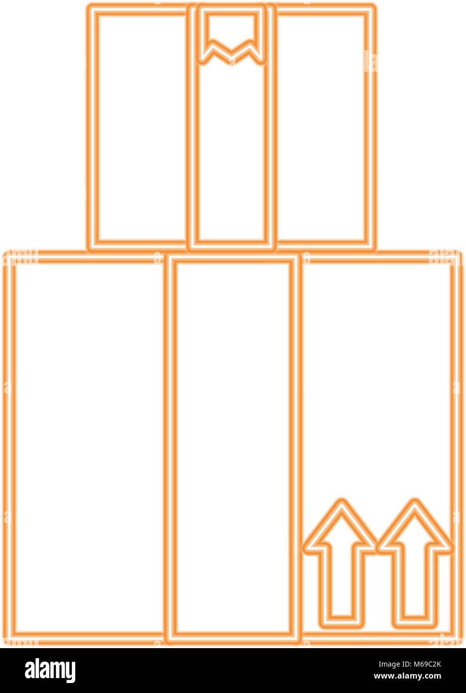 neon line delivery close boxes package service Stock Vector Image & Art ...