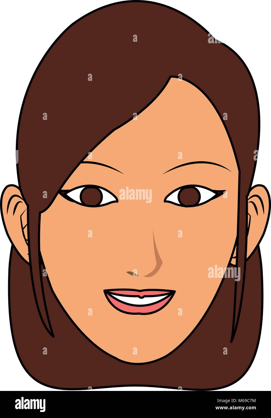 Woman smiling cartoon Stock Vector Image & Art - Alamy