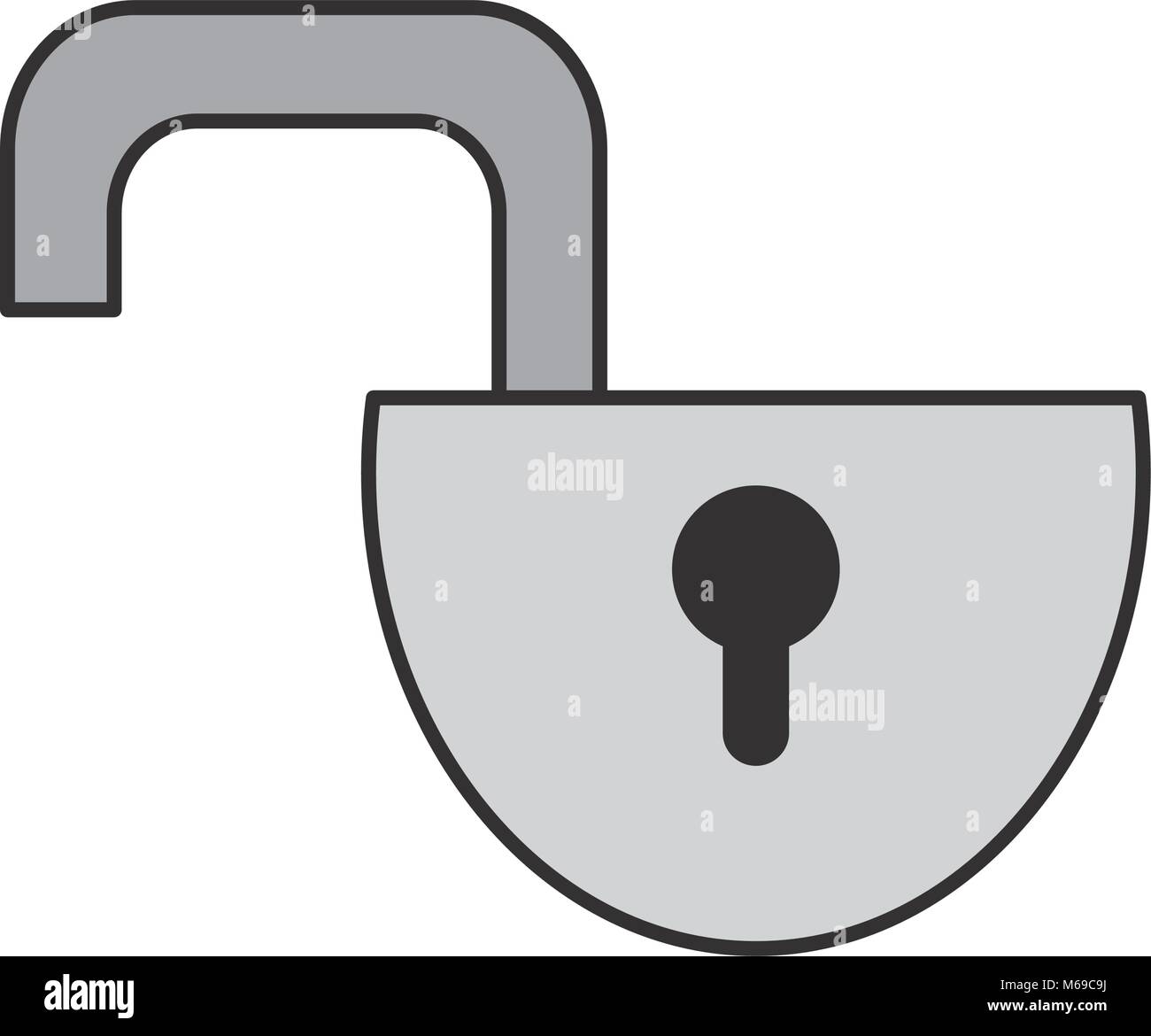 Open Padlock Object To Protection Privacy Stock Vector Image And Art Alamy