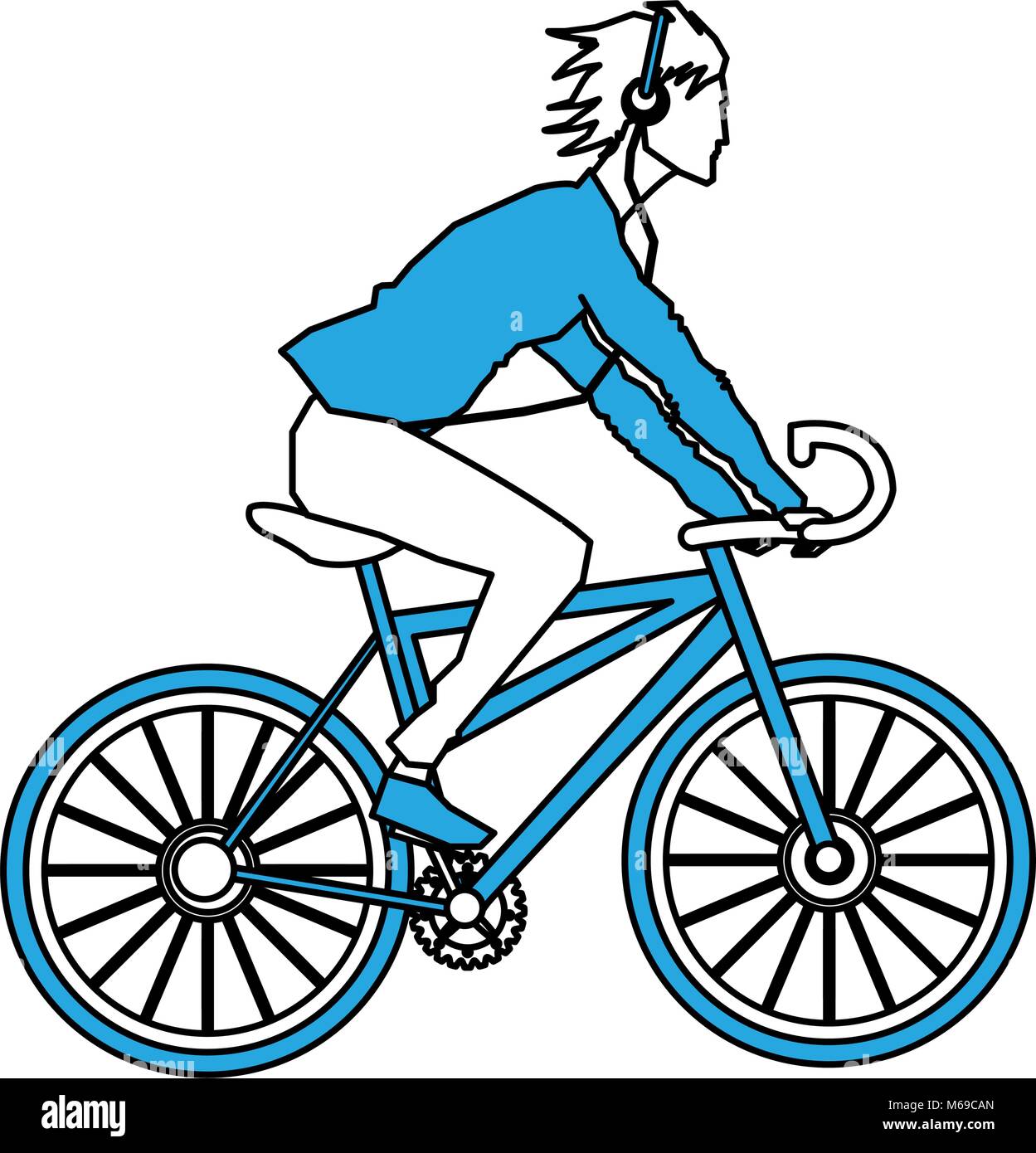 Man riding a bike Stock Vector Image & Art - Alamy