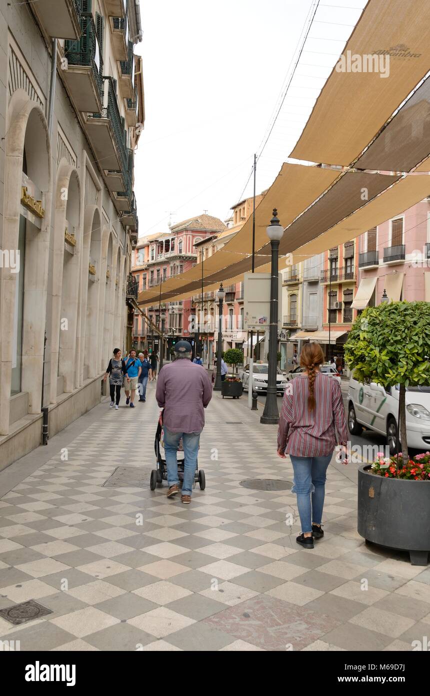 People at central street of Granada, Andalusia, Spain Stock Photo - Alamy