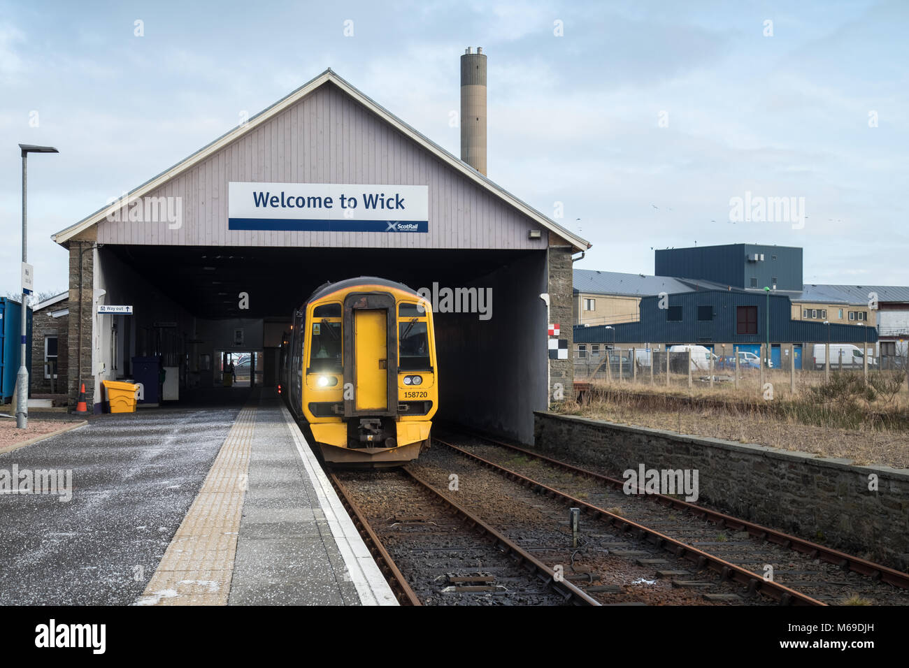 158720 Wick train station in the far North of Scotland Stock Photo - Alamy