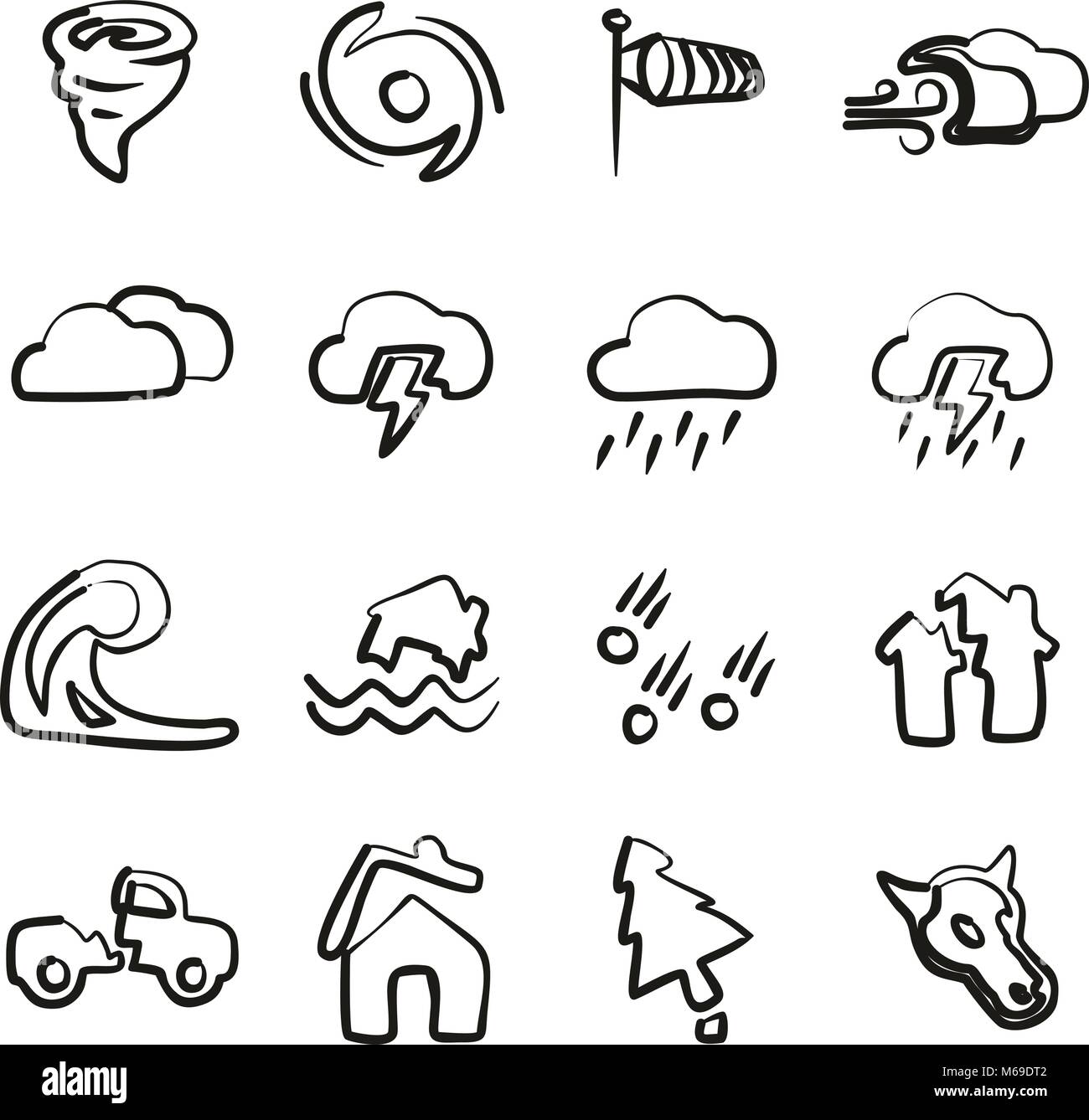 Tornado line drawing Cut Out Stock Images & Pictures - Alamy