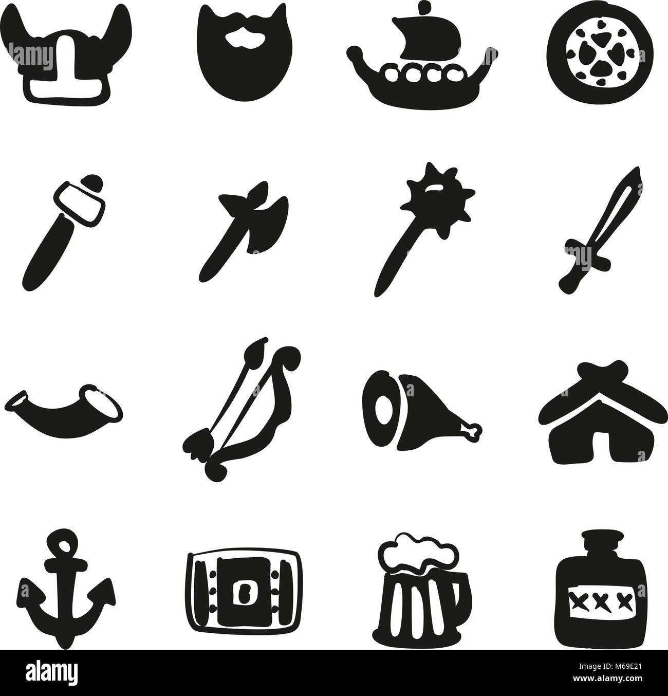 Viking Icons Freehand Fill Stock Vector Image & Art - Alamy Viking Icons Freehand Fill Stock Vector Image & Art - Alamy