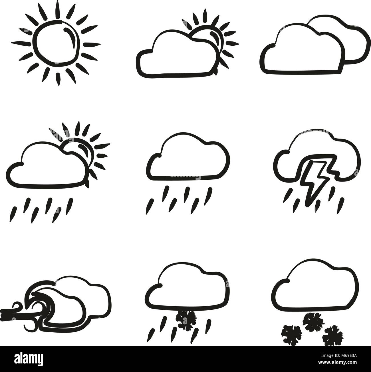 Weather Icons Freehand Stock Vector Image & Art - Alamy Weather Icons Freehand Stock Vector Image & Art - Alamy