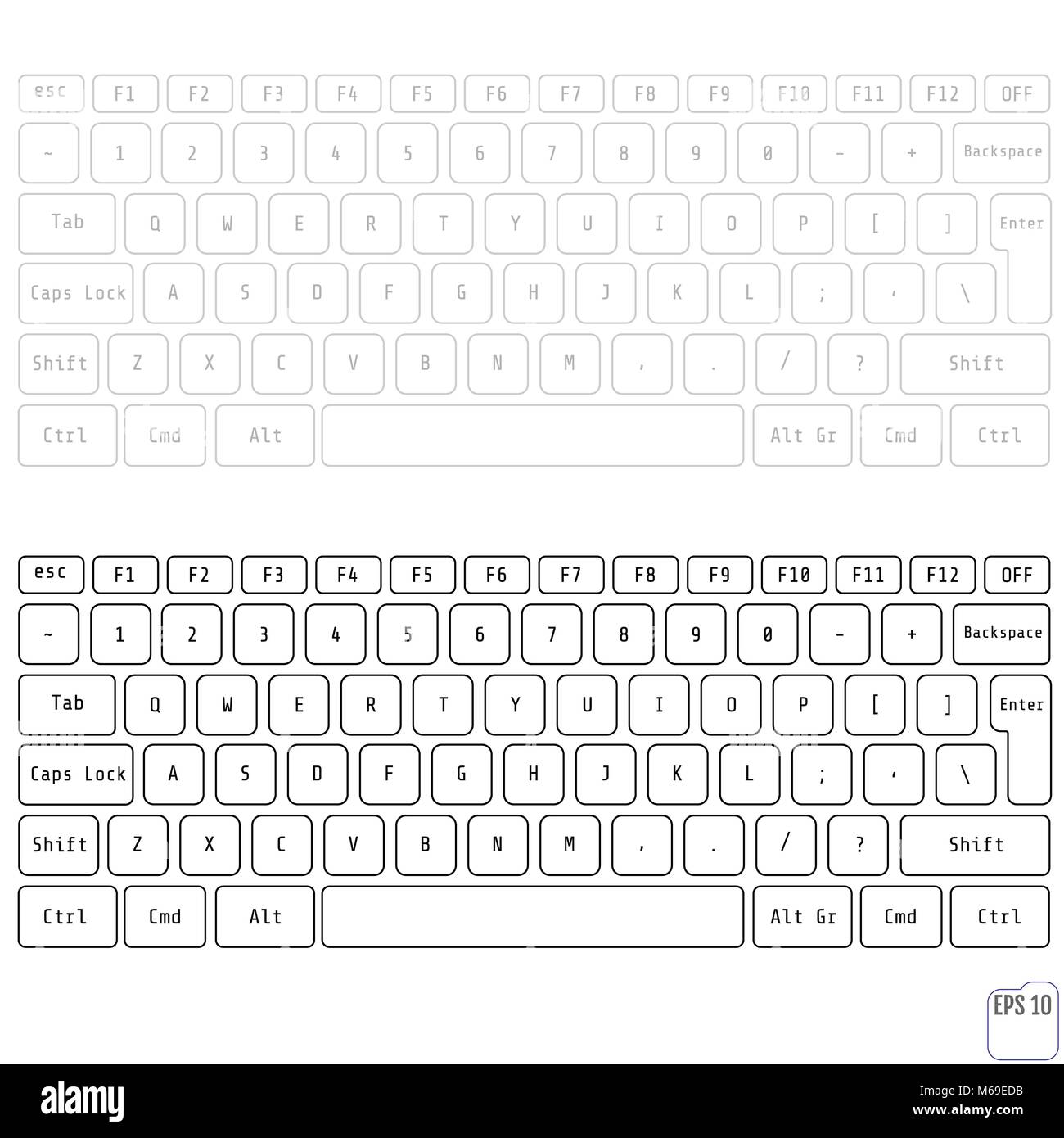 Apple wireless keyboard Stock Vector Images - Alamy