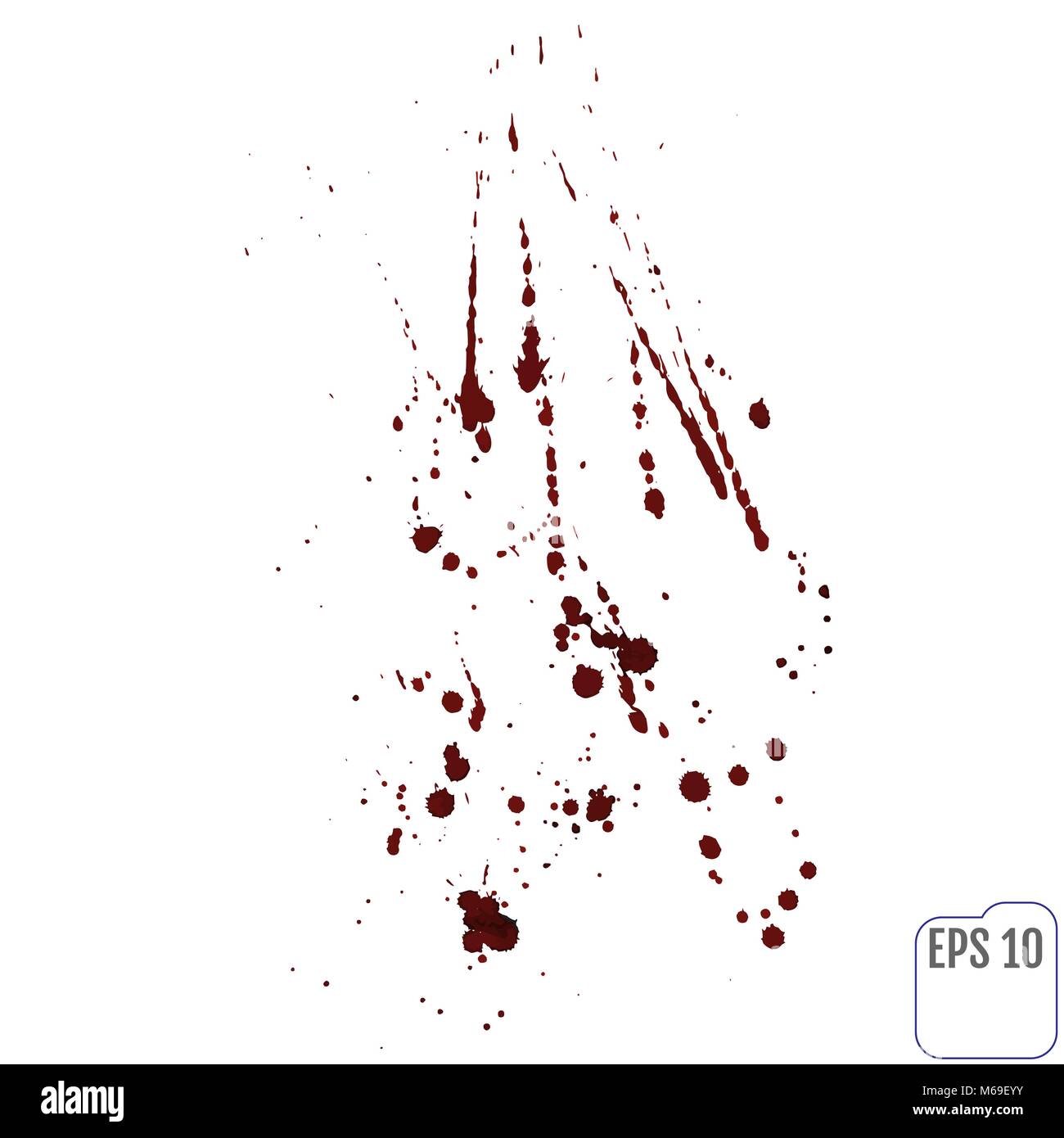 vector illustration of blood splatter, isolated on white background ...