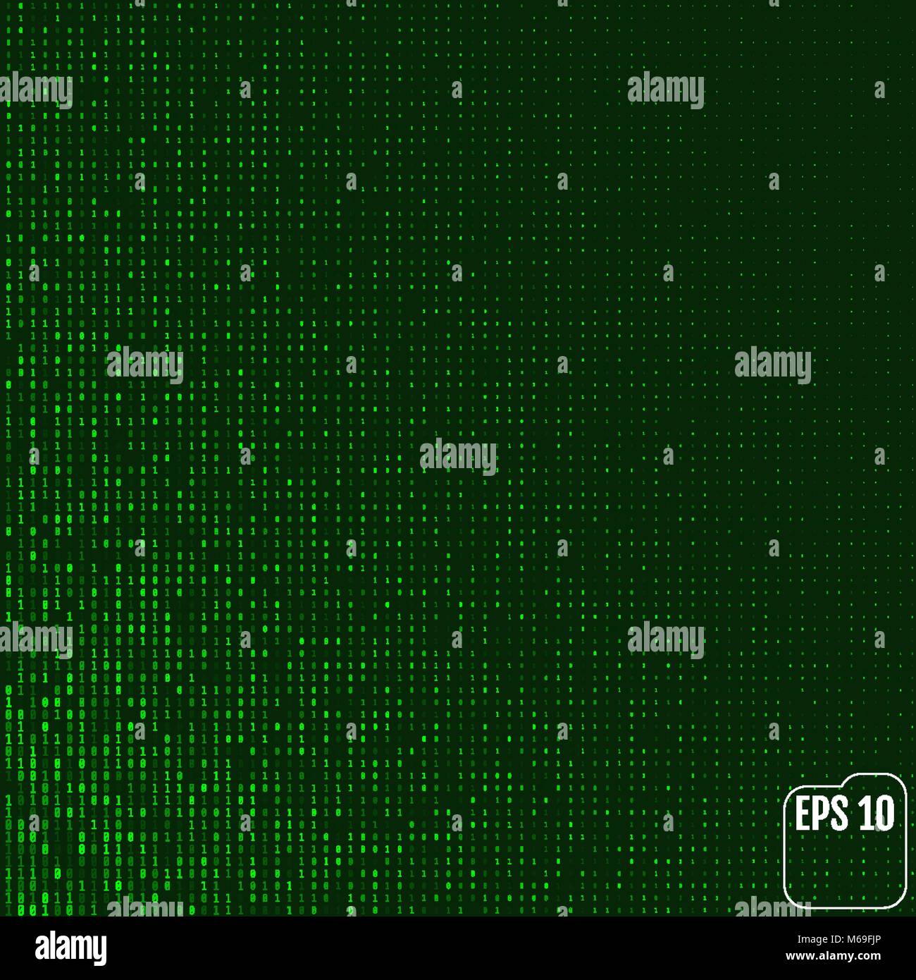 Matrix background with the green symbols. Vector Stock Vector Image ...