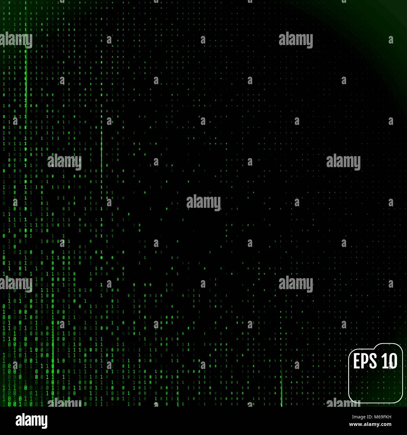 Matrix background with the green symbols. Vector Stock Vector Image ...