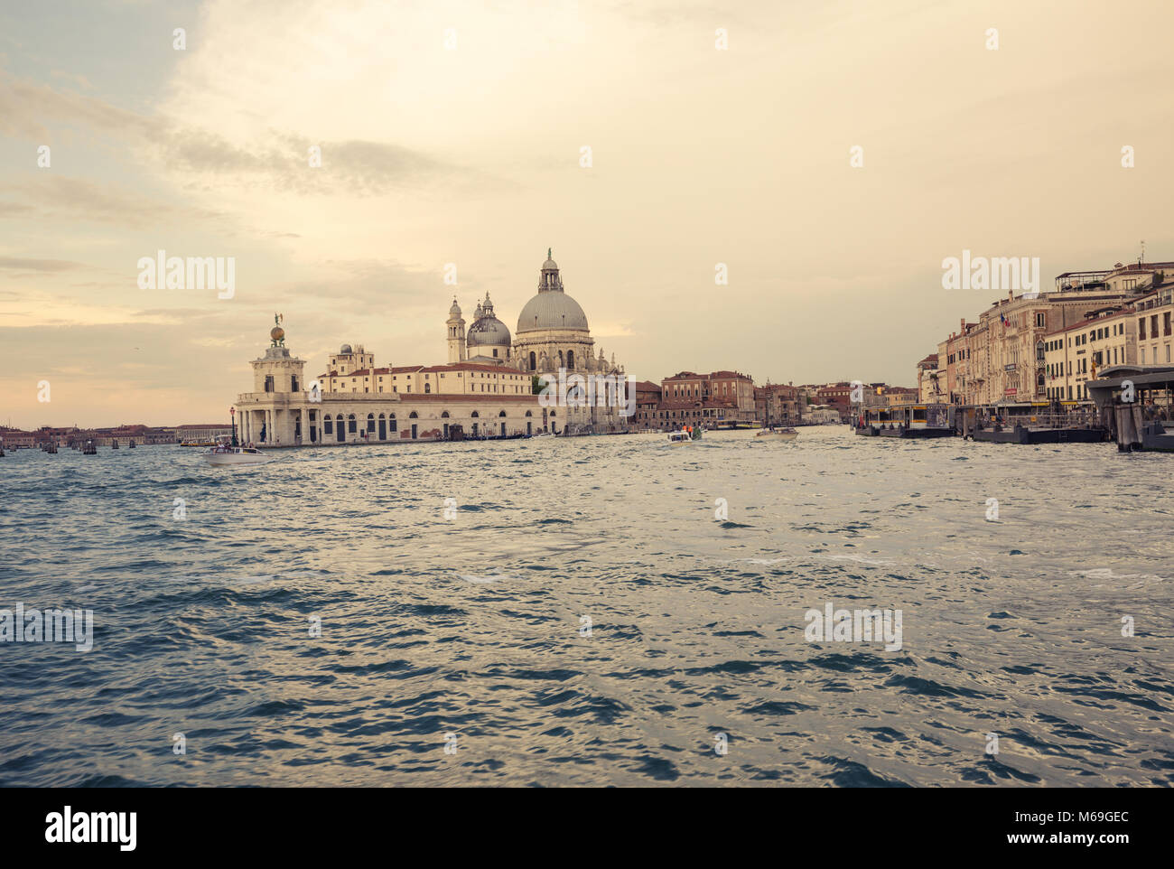 Sunset over the Venetian waterfront Stock Photo - Alamy