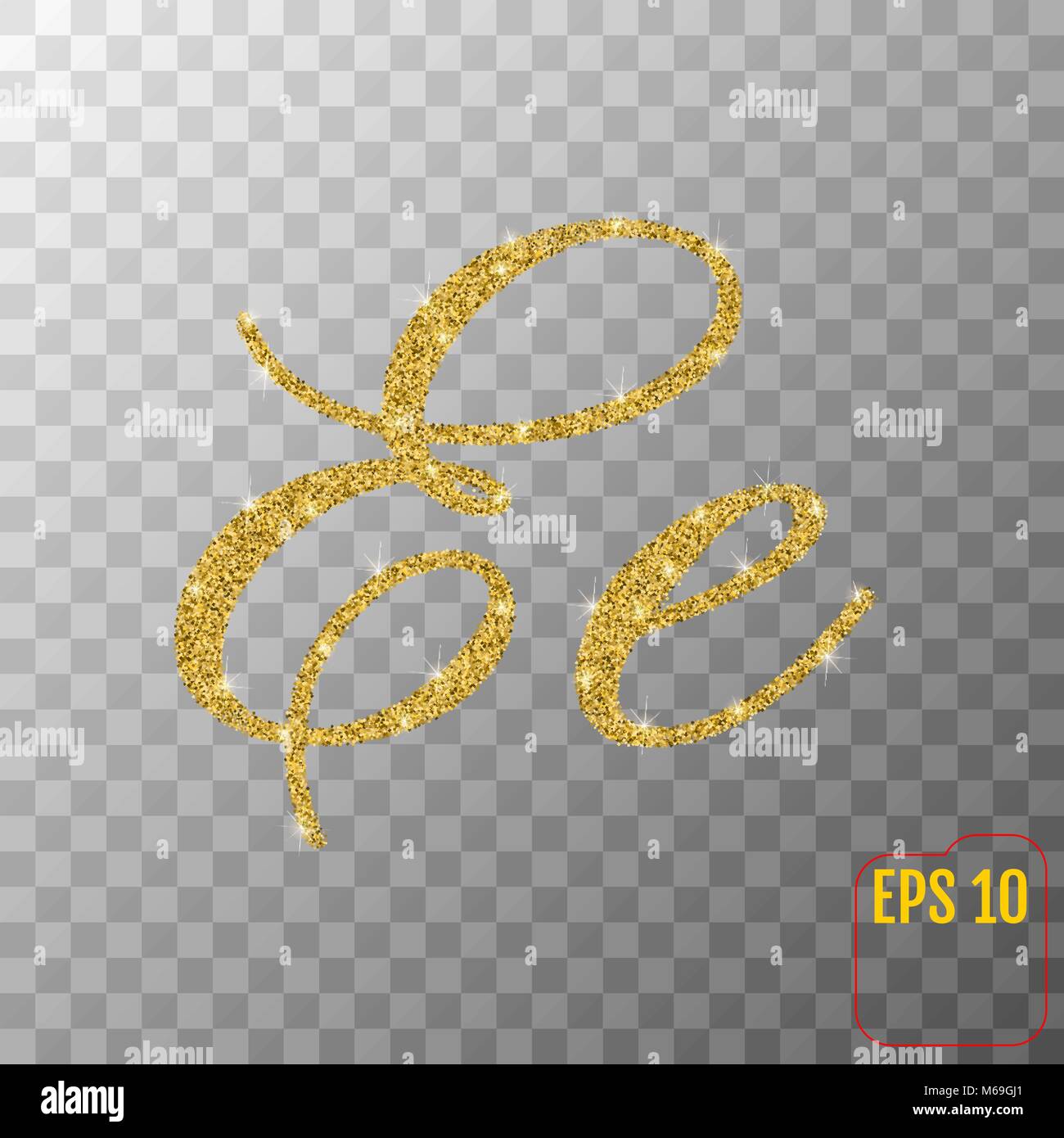 The Letter E In Glitter