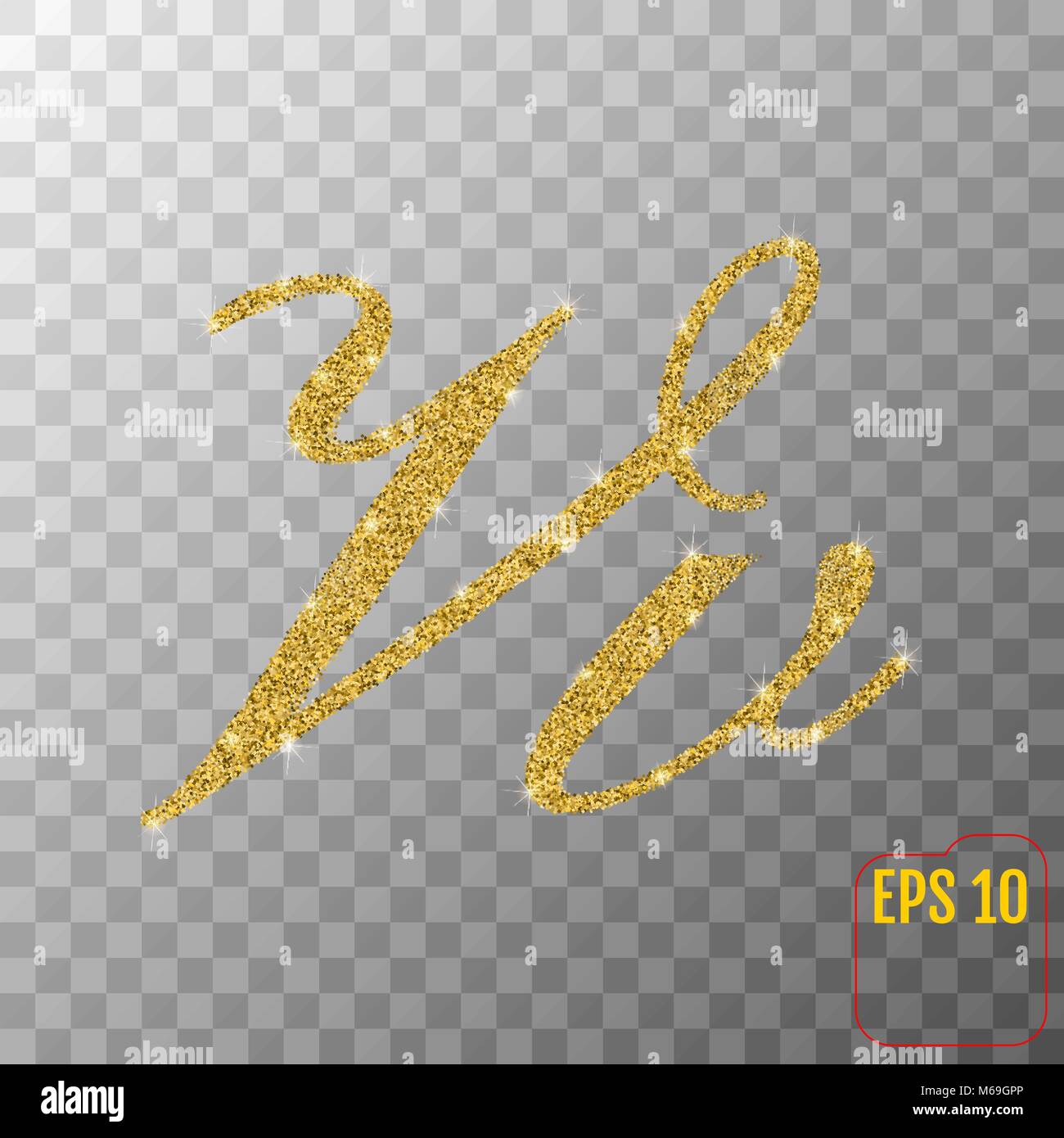 The Letter V In Glitter