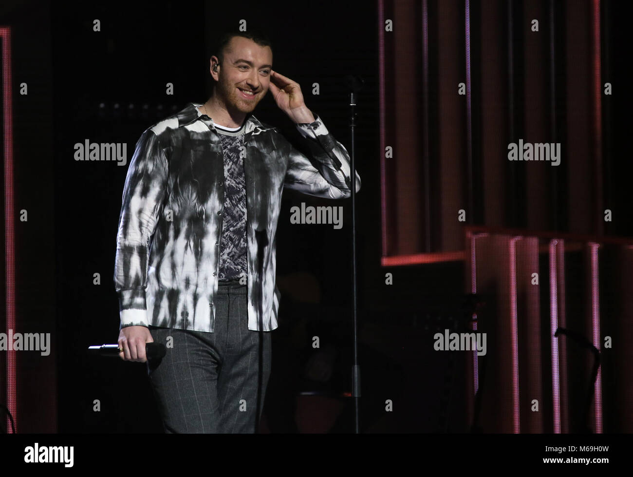 Sam smith performs global awards hi-res stock photography and images ...