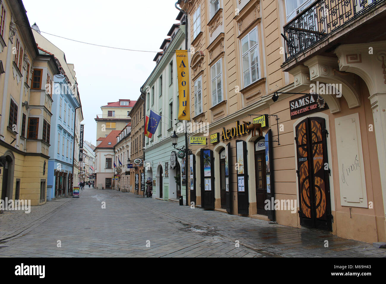 Street with historical buildings - city palaces., part of historical ...