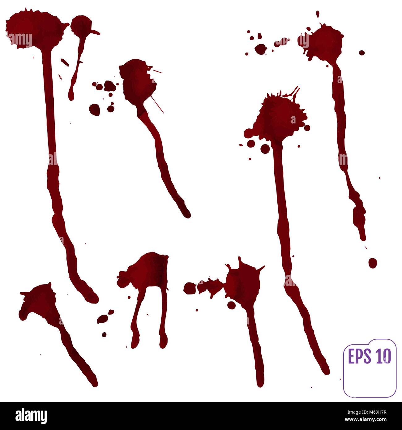 Blood Splatters Cut Out Stock Images & Pictures - Alamy