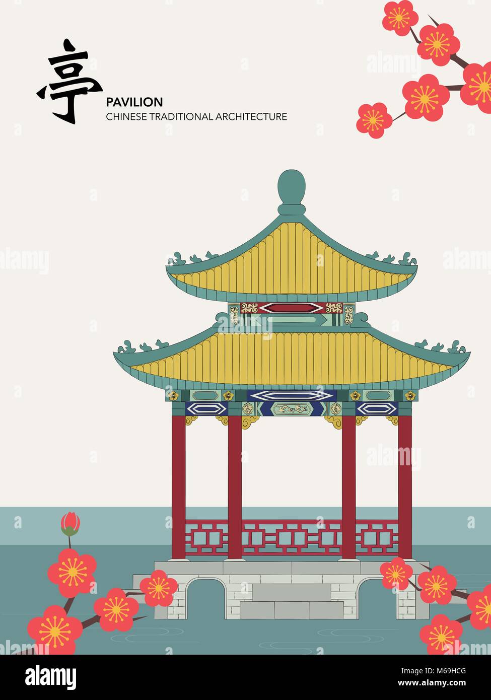 Vector Chinese Traditional Template Series Architecture Building ...