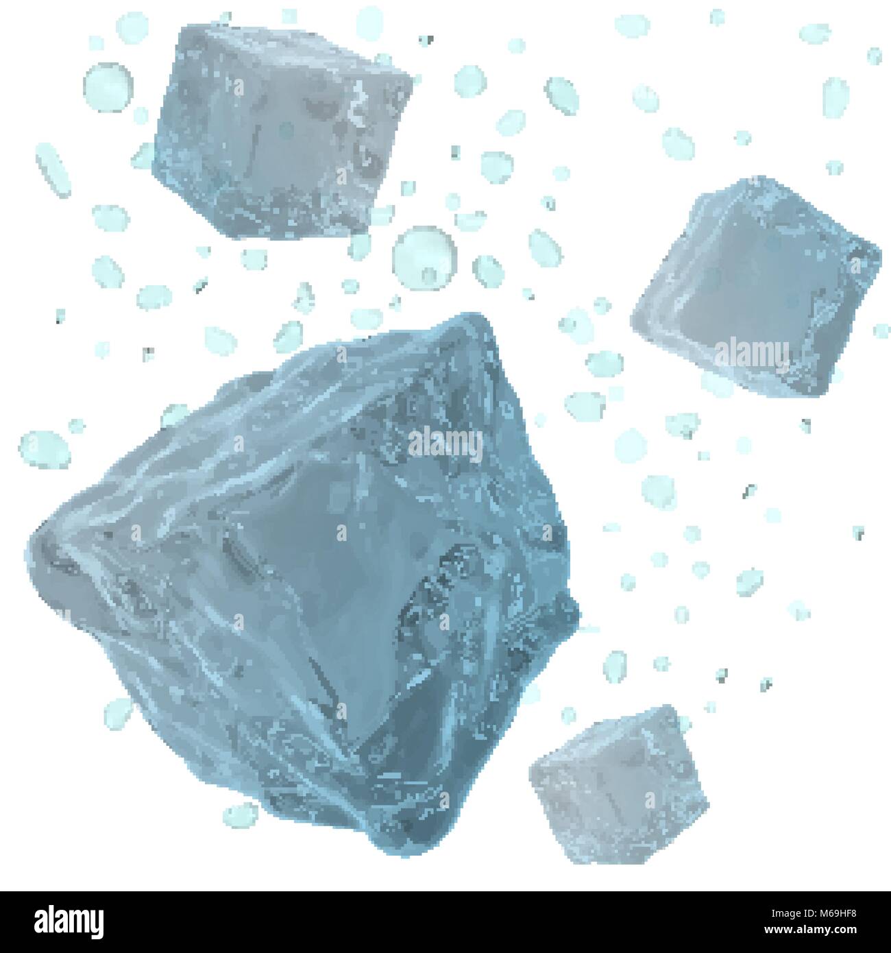 Melting ice cube Stock Vector Images - Alamy