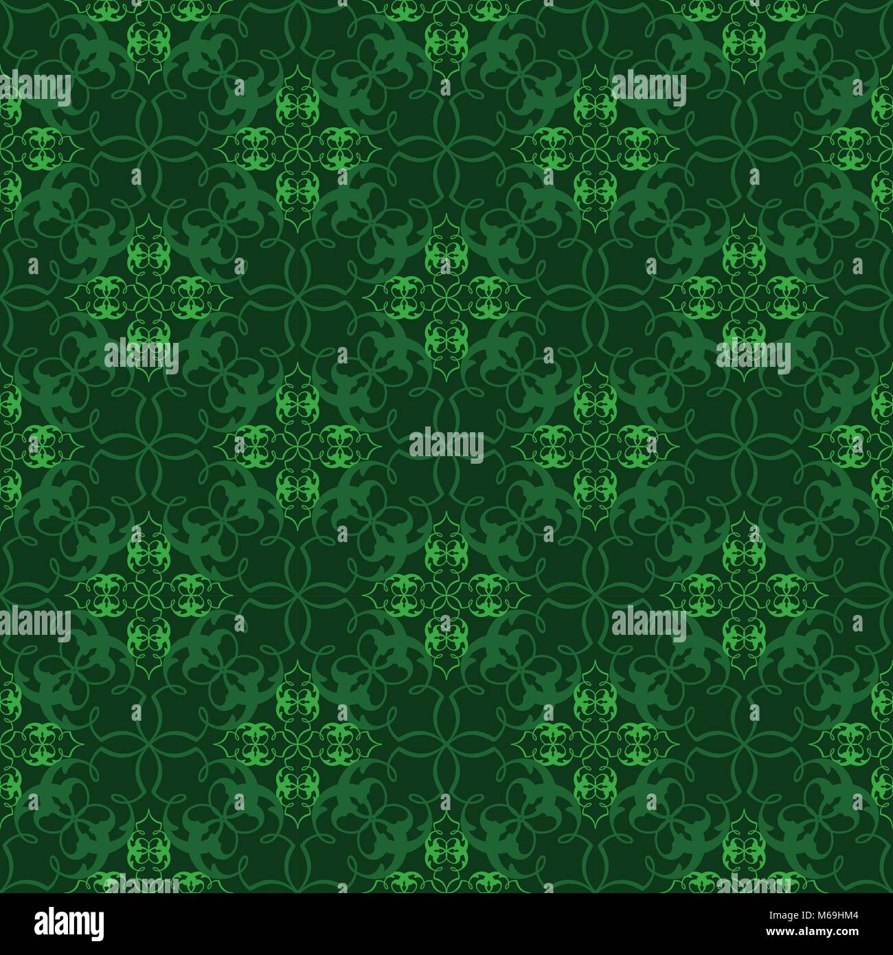 Dark Green Vintage Wallpaper